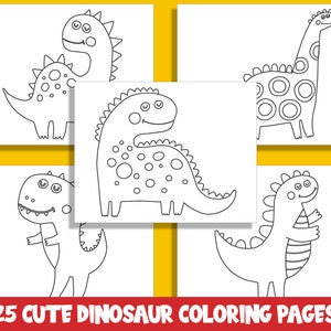 Dinosaur Coloring Pages: 25 Adorable Designs With Coloring Book for ...