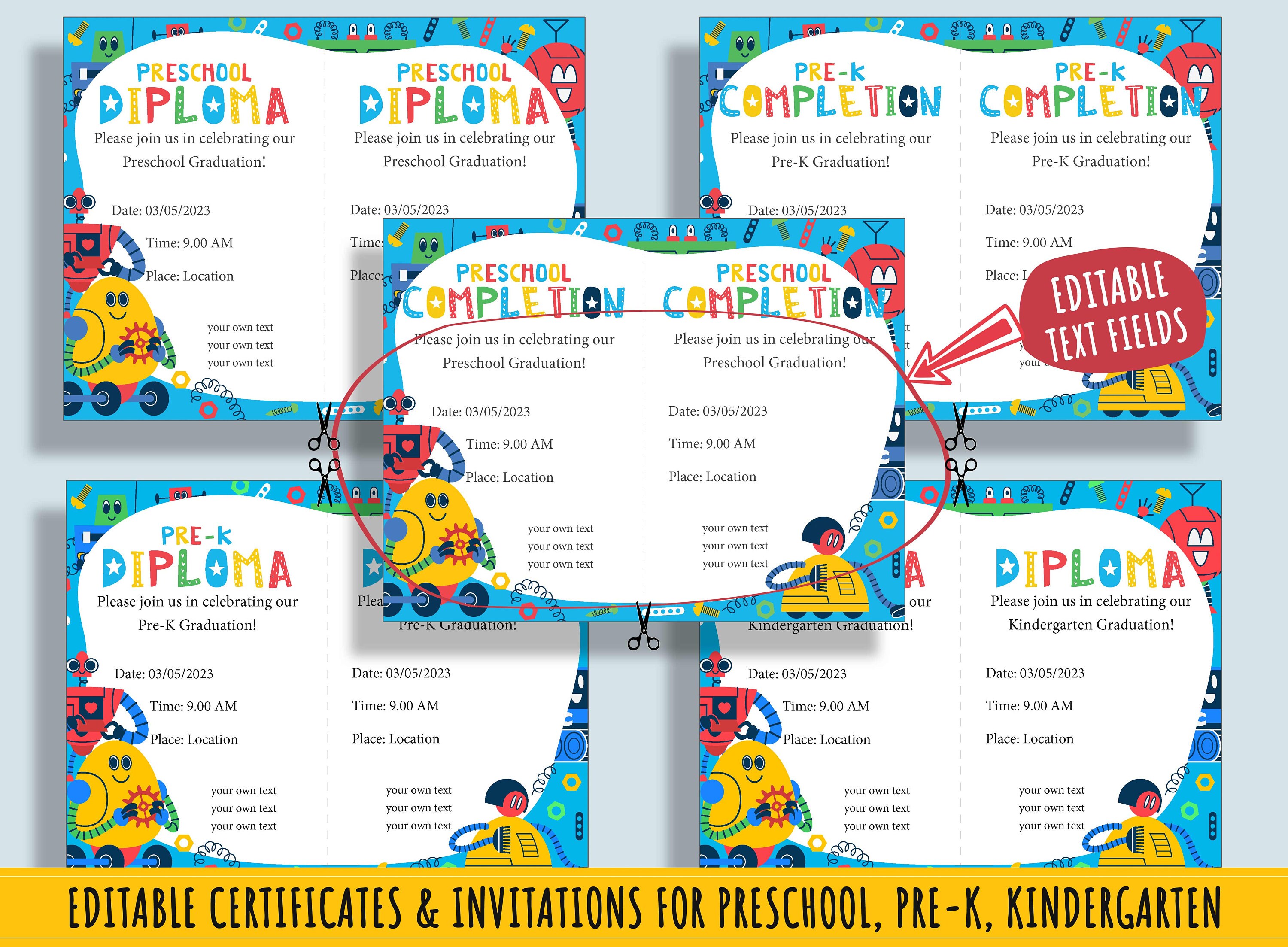 Little Learner's Diploma, Certificate, Invitation Collection: 37 ...