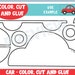 Car Craft Activity Color, Cut, and Glue for Prek to 2nd Grade, PDF File ...