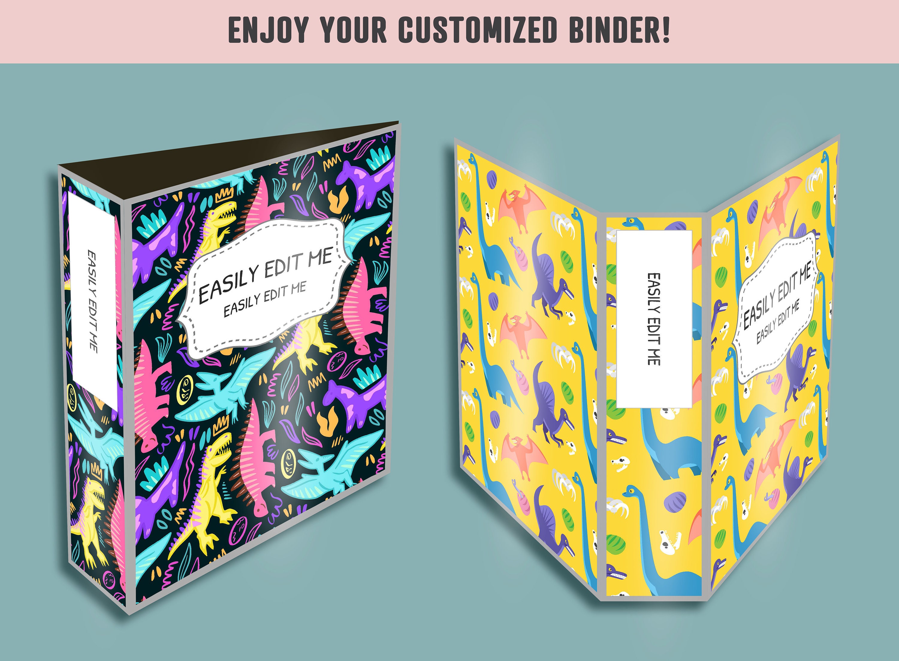 Binder Cover Printable 10 Coversspines Printable Editable | Etsy