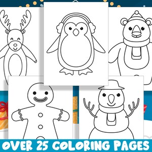 Simple Christmas Coloring Pages: 25 Printable Holiday Pages for ...