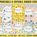 Binder Covers for School, 10 Printable & Editable Binder Coversspines ...