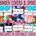 10 Editable Flower Pattern Binder Covers, Includes 1, 1.5, 2 Spines ...