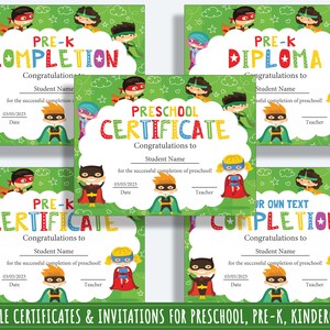 37 Pages of Superhero-themed Diplomas, Certificates, and Invitations ...