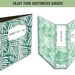 Tropical Leaves Binder Cover, 10 Printable & Editable Covers+spines ...