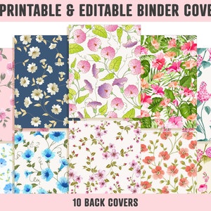 Planner Cover, 10 Printable & Editable Binder Covers+spines, Teacher ...