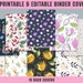 Floral Leaves and Geometric Shapes Binder Cover, 10 Printable/editable ...