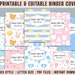 Baby Shower Binder Cover, 10 Printable/editable Binder Covers+spines ...