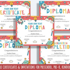 Editable End of Year Awards for Pre-k or Kindergarten Graduation ...