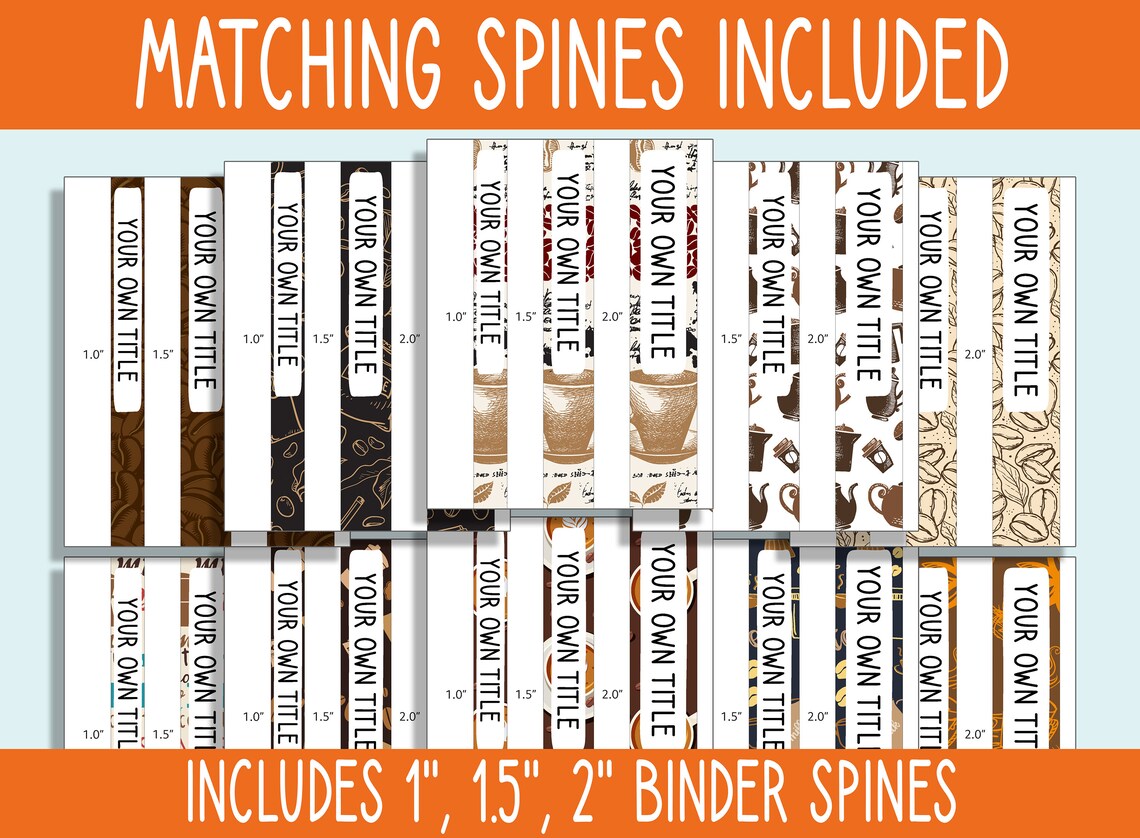 10 Editable Barista Binder Covers Includes 1 1.5 2 - Etsy