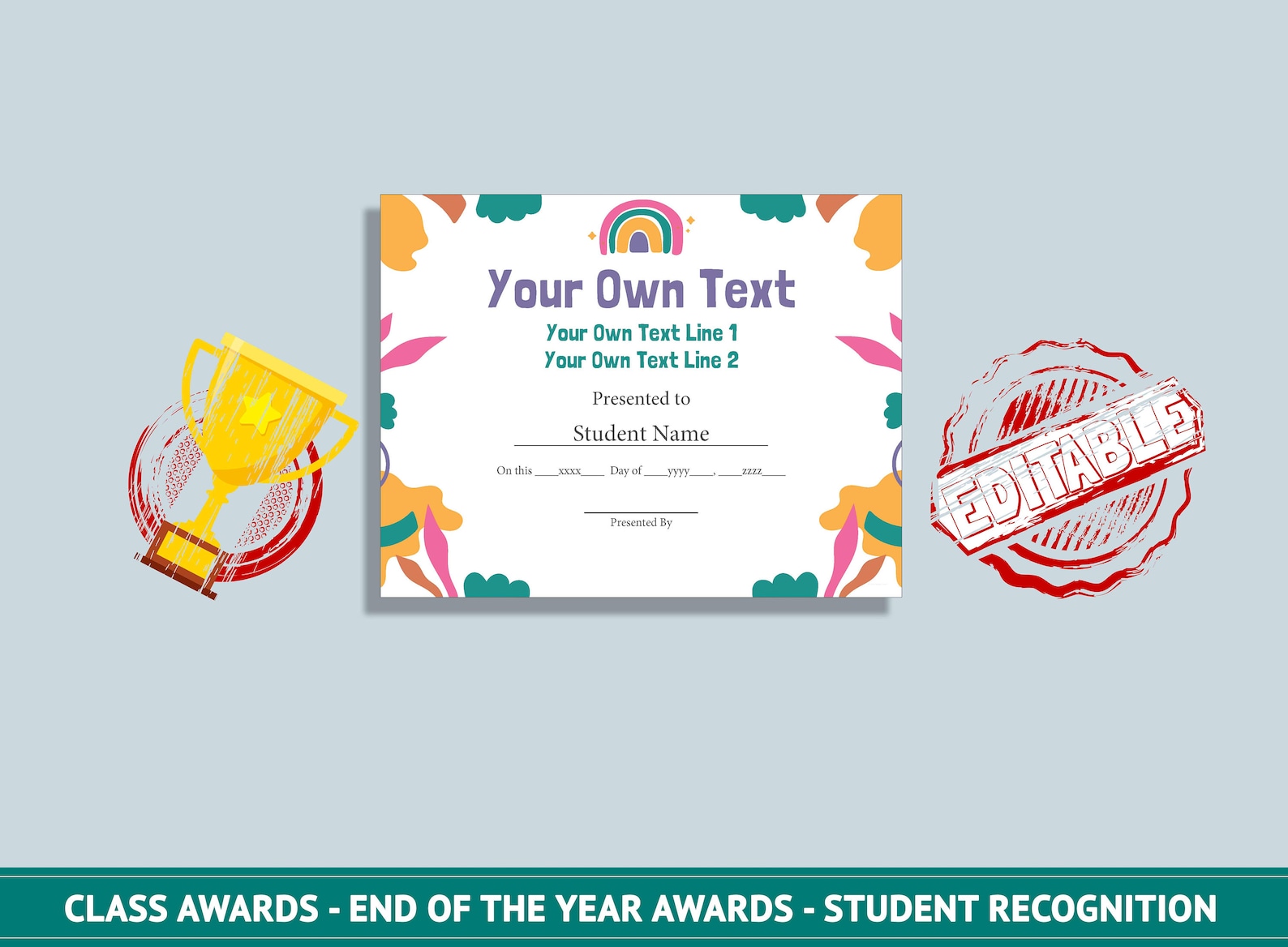 Editable End of Year Classroom Awards End of the Year Awards Student ...