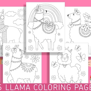 15 Fun and Adorable Llama Coloring Pages for Kids and Adults, PDF File ...