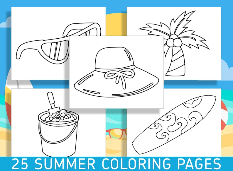 Summer Coloring Sheets, Get Creative This Summer With 25 Fun and ...