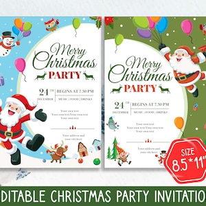 Editable Christmas Party Letter to Parents and Invitations - 2 Designs ...