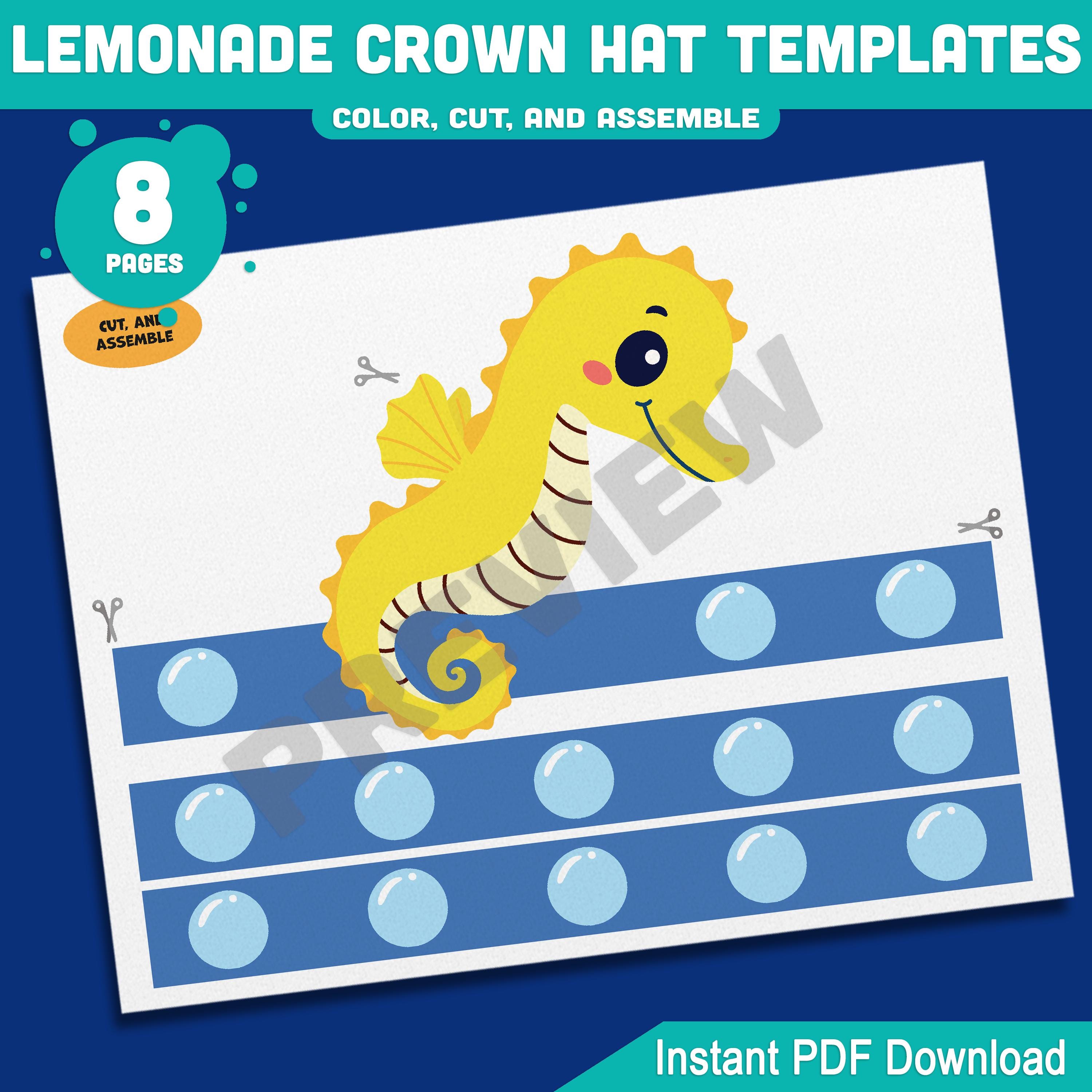 Under the Sea Crown Hat Templates, Printable Ocean-themed Headbands for ...