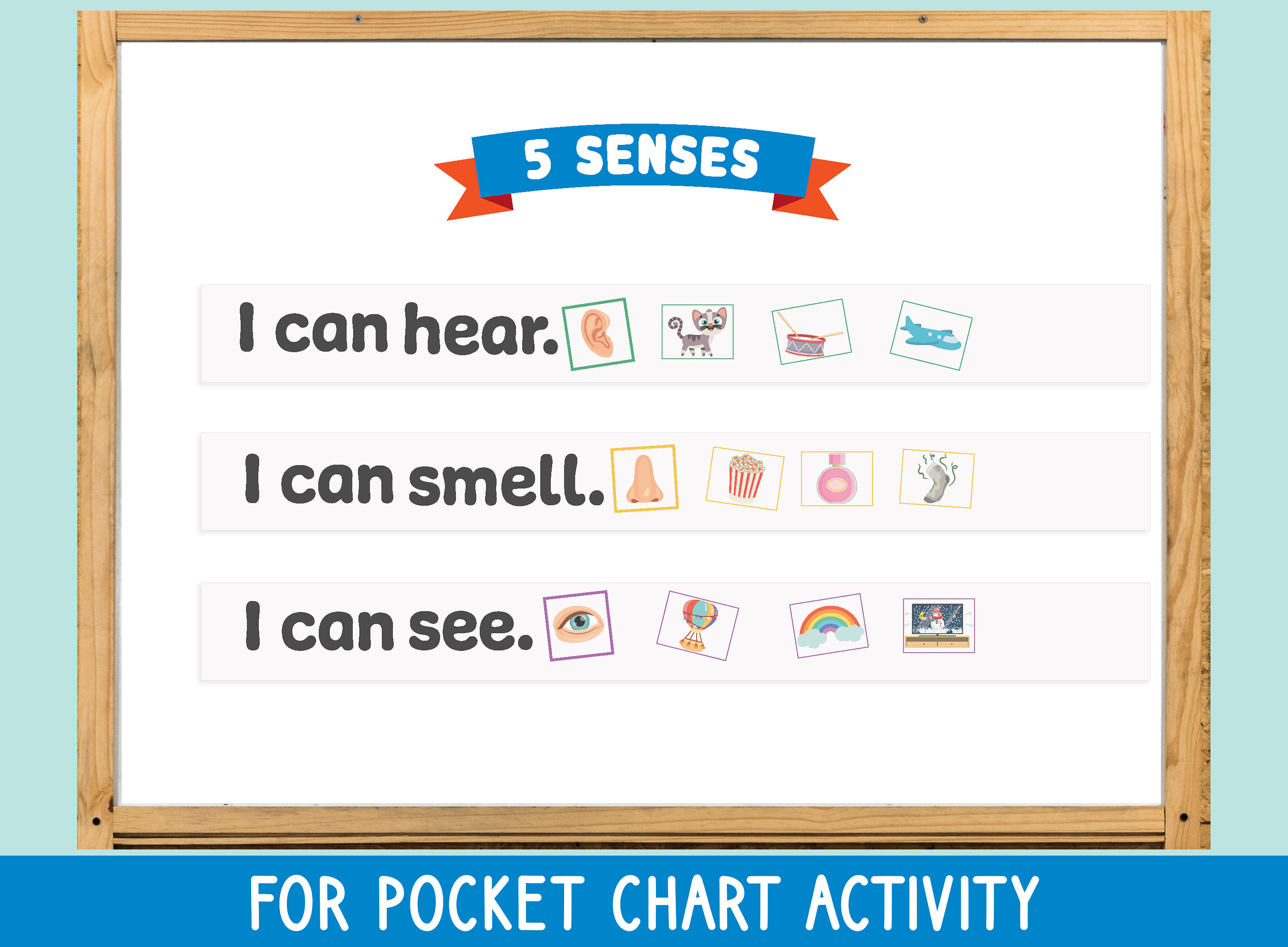Five Senses Sorting Set for Preschool, Pre-k, and Kindergarten ...