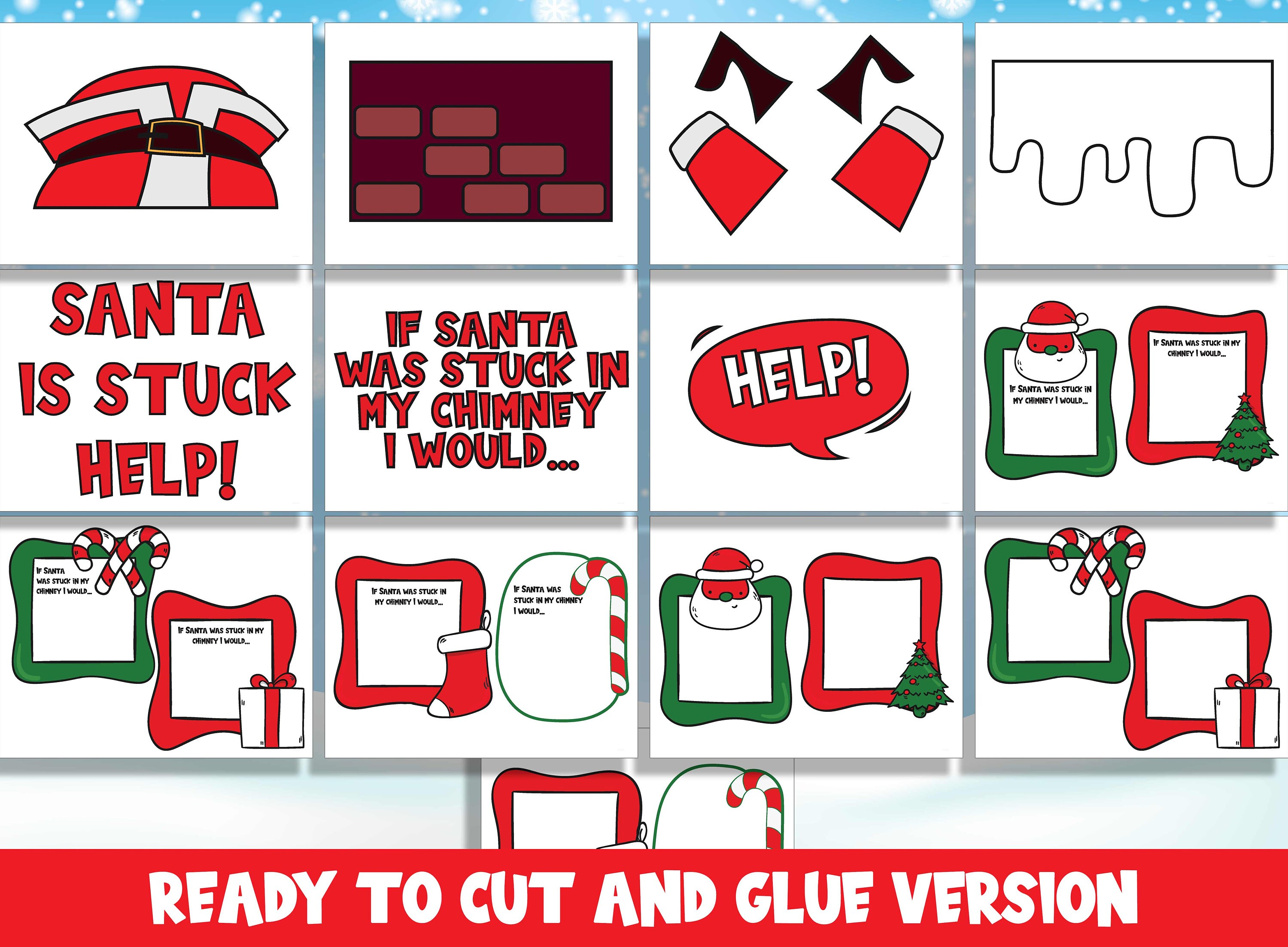 Help! Santa is Stuck in the Chimney, Fun Christmas Craft Activity ...