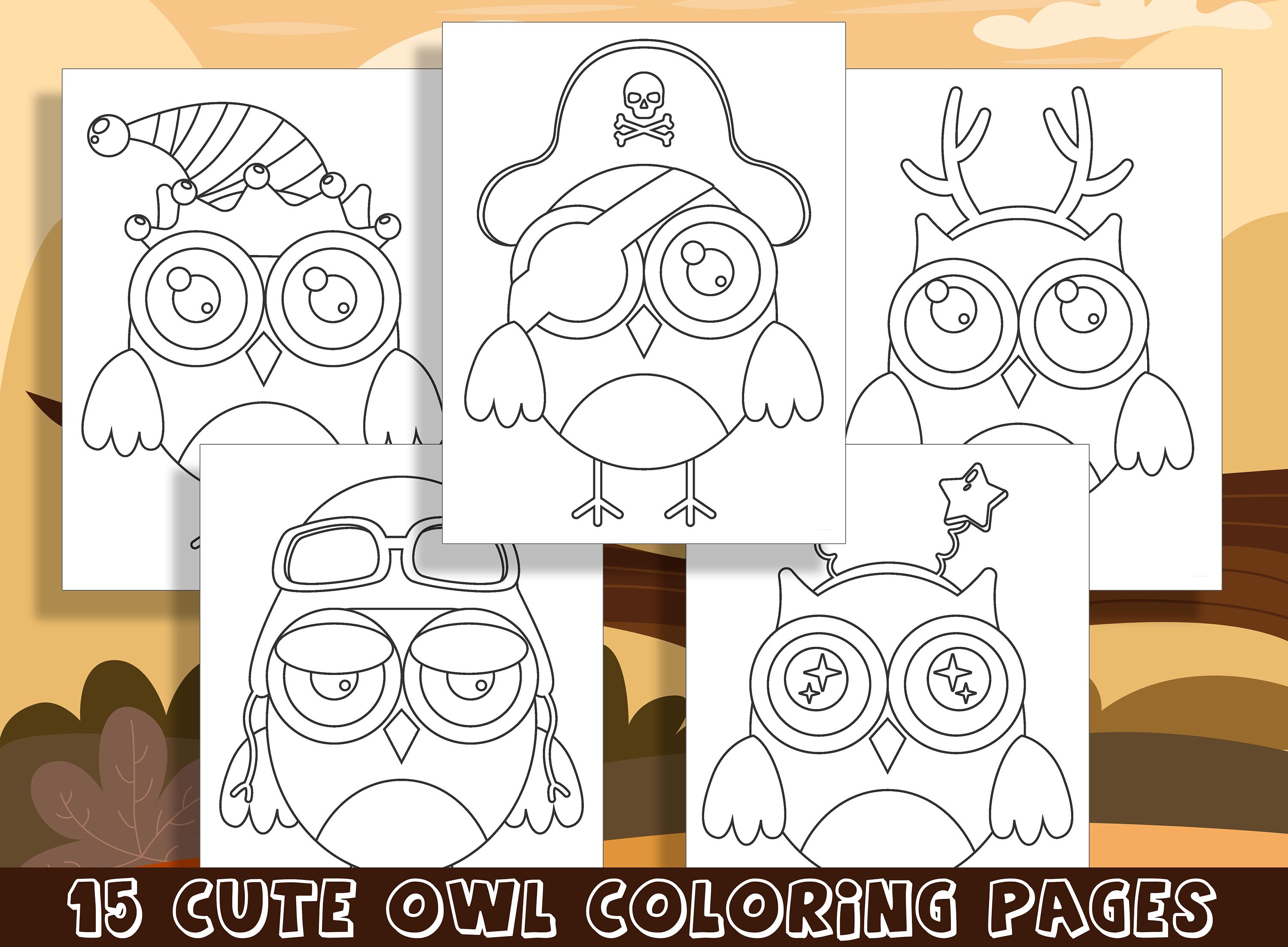 Owl Coloring Pages: 15 Adorable Designs for Preschool and Kindergarten ...