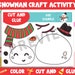 Snowman Craft Activity Color Cut and Glue for Prek to 2nd - Etsy
