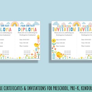 Diplomas, Certificates and Graduation Invitations for Preschool, Pre-k ...
