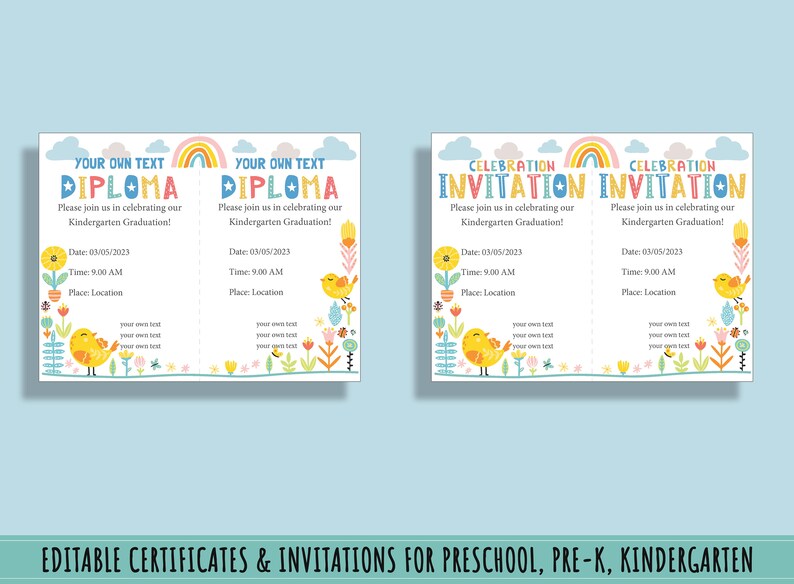 Diplomas Certificates and Graduation Invitations for - Etsy