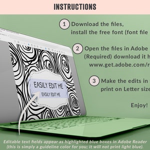 Abstract Vector Binder Cover, 10 Printable/editable Binder Coversspines ...