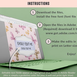 Colorful Butterflies Binder Cover, 10 Printable/editable Binder Covers ...