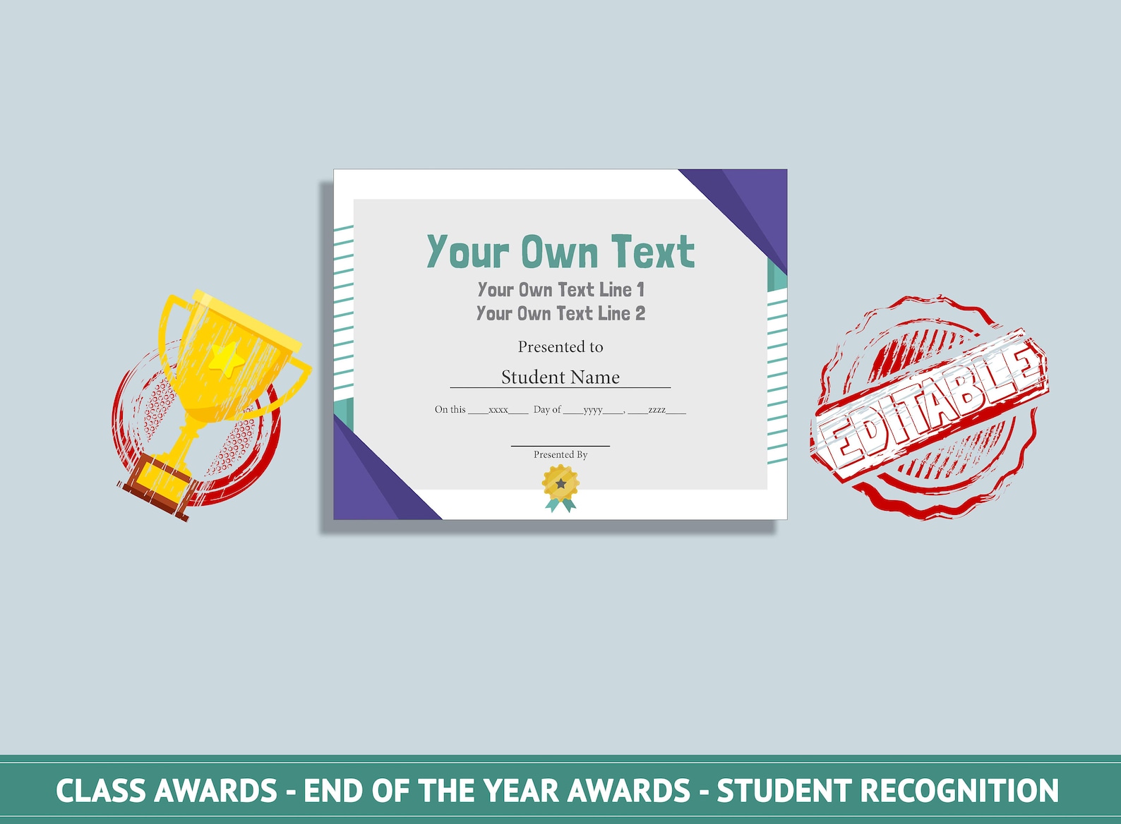 Editable End of School Year Awards End of the Year Awards - Etsy
