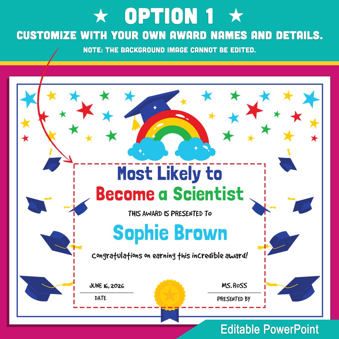 Editable Class Superlatives End of the Year Awards – Custom Student ...