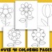 Spring Flowers Coloring Book, 40 Printable Coloring Pages for Kids a ...