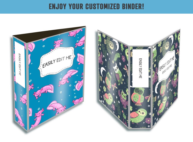 Animal Binder Cover 10 Printable & Editable Coversspines - Etsy