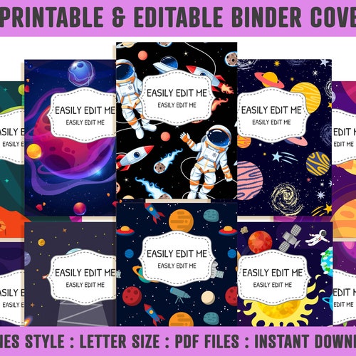 Binder Cover Boys 10 Printable & Editable Binder - Etsy