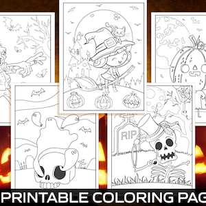 Halloween Activities for Kids, 40 Printable Coloring Pages for Kids ...