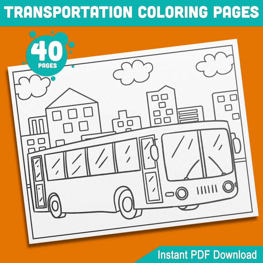 Transportation Coloring Pages: 40 Fun and Creative Designs in a ...