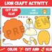 Cute Lion Craft Activity Color, Cut, and Glue for Prek to 2nd Grade ...