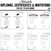 Printable 5th Grade Diplomas, Editable Certificates for 1st-8th Grades ...