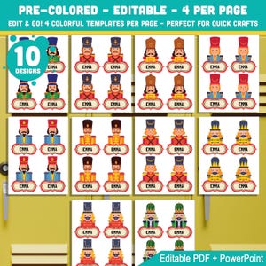 Editable Locker Labels ,cubby Name Tags, Christmas Nutcracker Themed ...