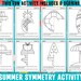 Summer Symmetry Worksheet Summer Math Lines of Symmetry Art - Etsy