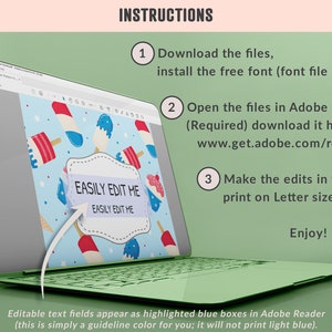 Summer Pattern Binder Cover, 10 Printable/editable Binder Covers ...