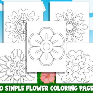 Simple Flower Mandala Coloring Pages for Kids: 20 High-resolution Pages ...