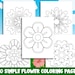 Simple Flower Mandala Coloring Pages for Kids, 20 Pages, PDF File ...