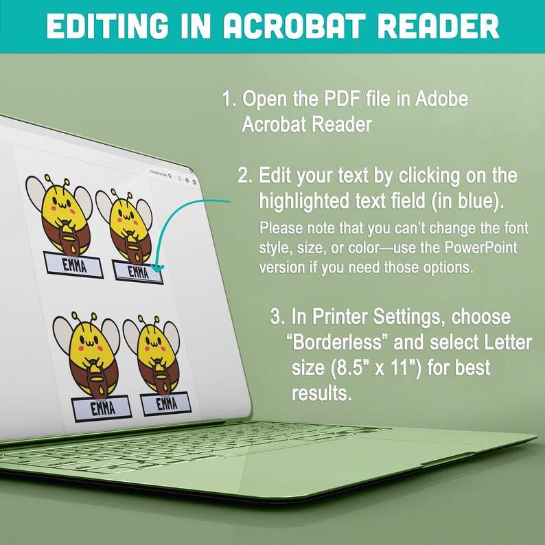 Editable Locker Labels (cubby Name Tags), Cute Bee Themed, PDF ...