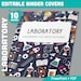 10 Editable Laboratory Binder Covers, Includes 1", 1.5", 2" Spines ...