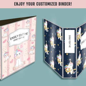 Binder Cover Printable, 10 Covers+spines, Printable, Editable, Teacher ...