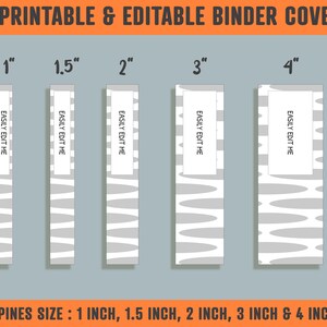 Geometric Patterns Collection Binder Covers, 10 Printable & Editable ...