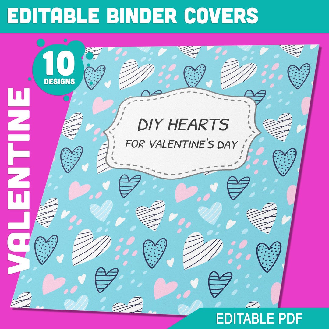 Binder Cover Printable Editable, 10 Covers+spines, Binder Insert ...