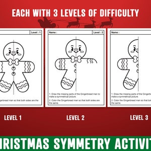 Christmas Symmetry Worksheet, Christmas Theme Lines of Symmetry ...