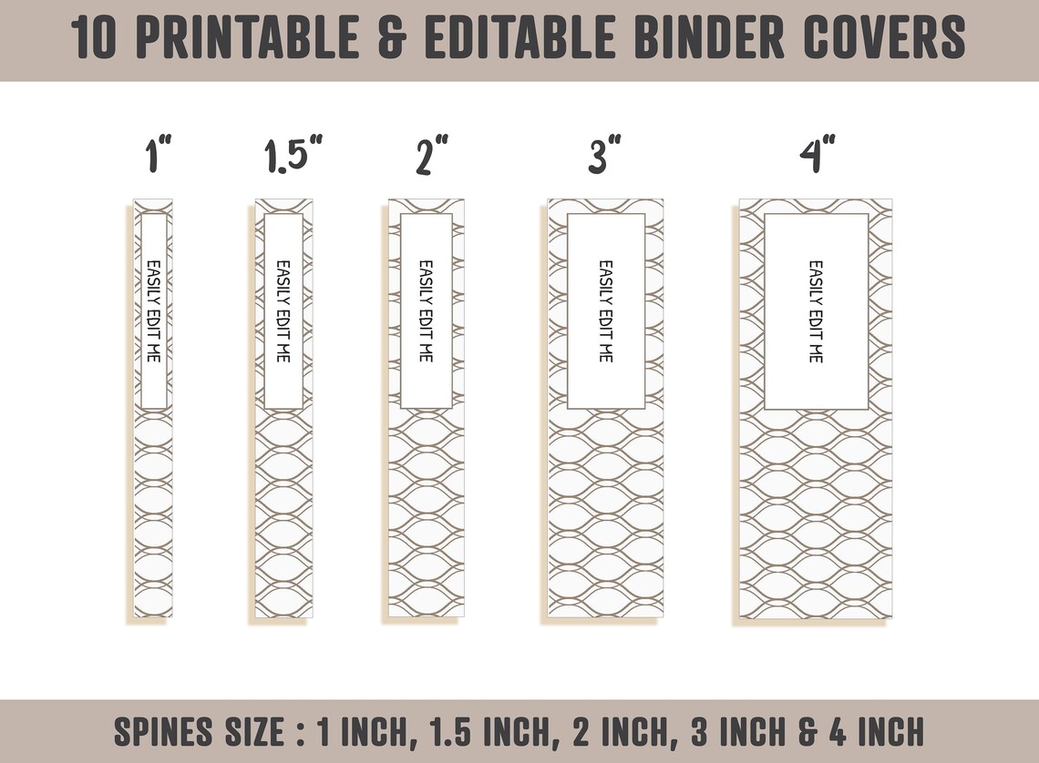 Binder Cover Page 10 Printable & Editable Binder - Etsy