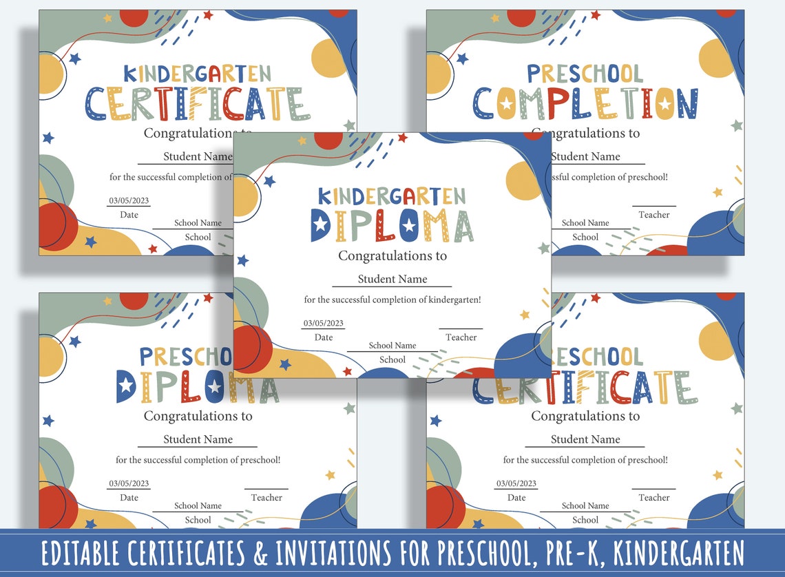 37 Pages of Editable Diploma Certificate and Invitation - Etsy