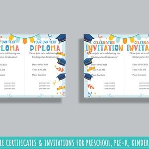 Kids' Fun Certificate and Invitation Collection: 37 Editable Pages for ...
